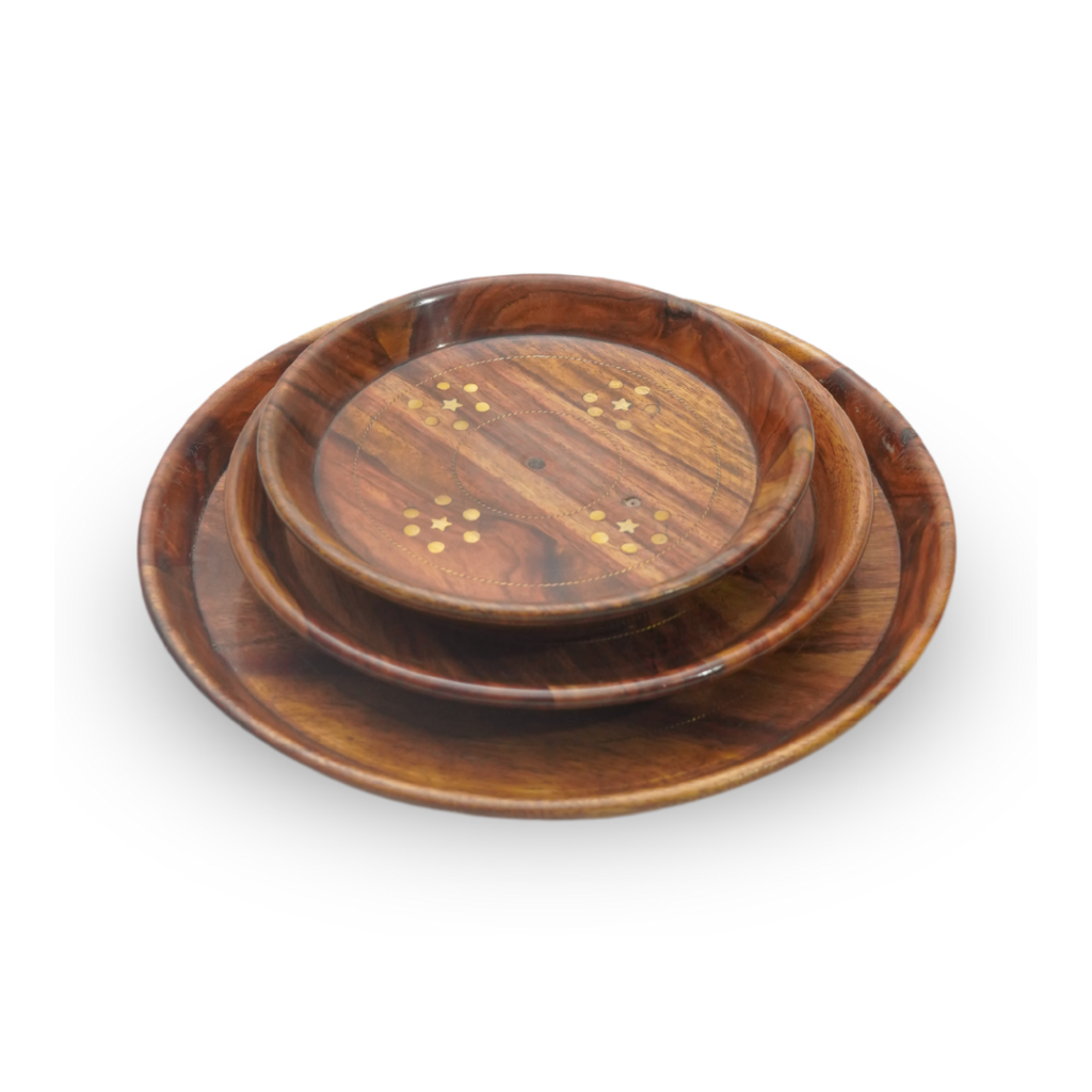 Wooden Plate Set 220800031 – Horticlub Shop